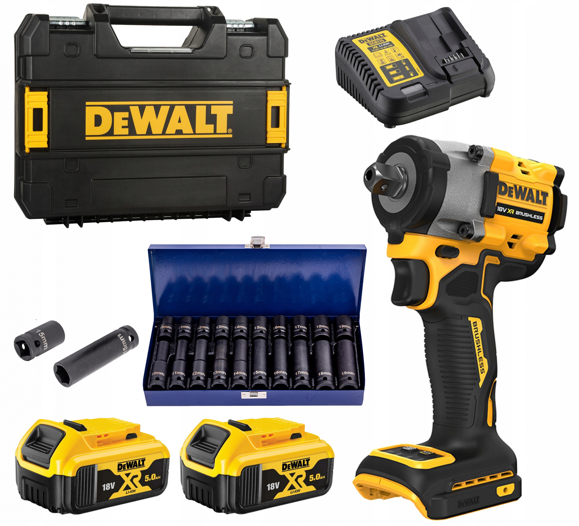 DEWALT KLUCZ UDAROWY 406NM 1/2 DCF922P2 + NASADKI - 365pro.pl